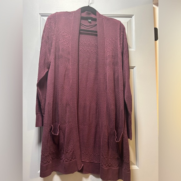 torrid | Sweaters | Torrid Burgundy Openfront Duster | Poshmark